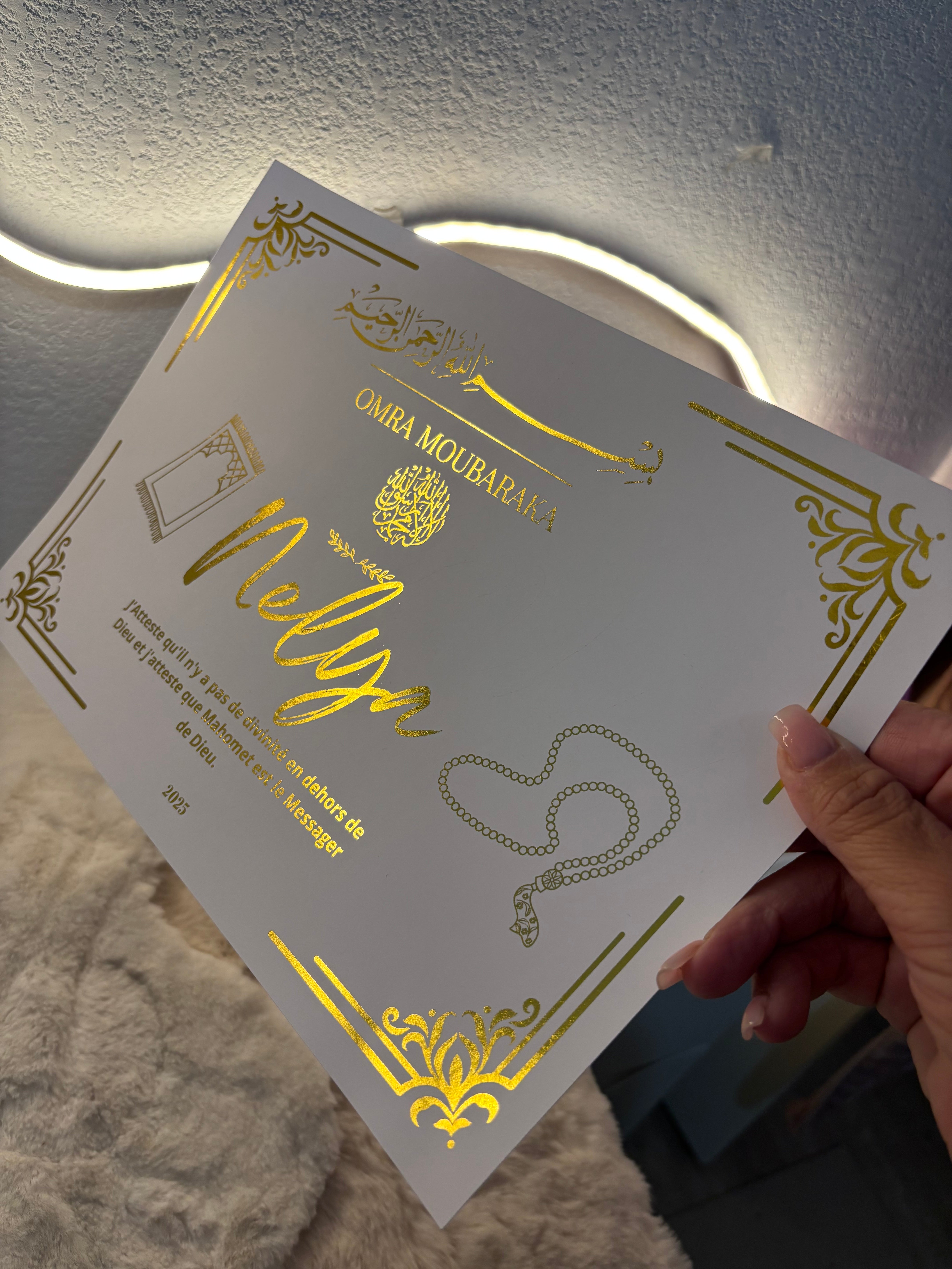 Certificat retour Omra /Hajj – Magda Realisation